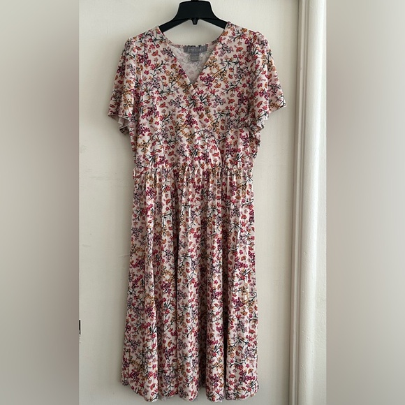 Lark + Grey | Dresses | Lark Grey Womens Floral Midi Dress | Poshmark